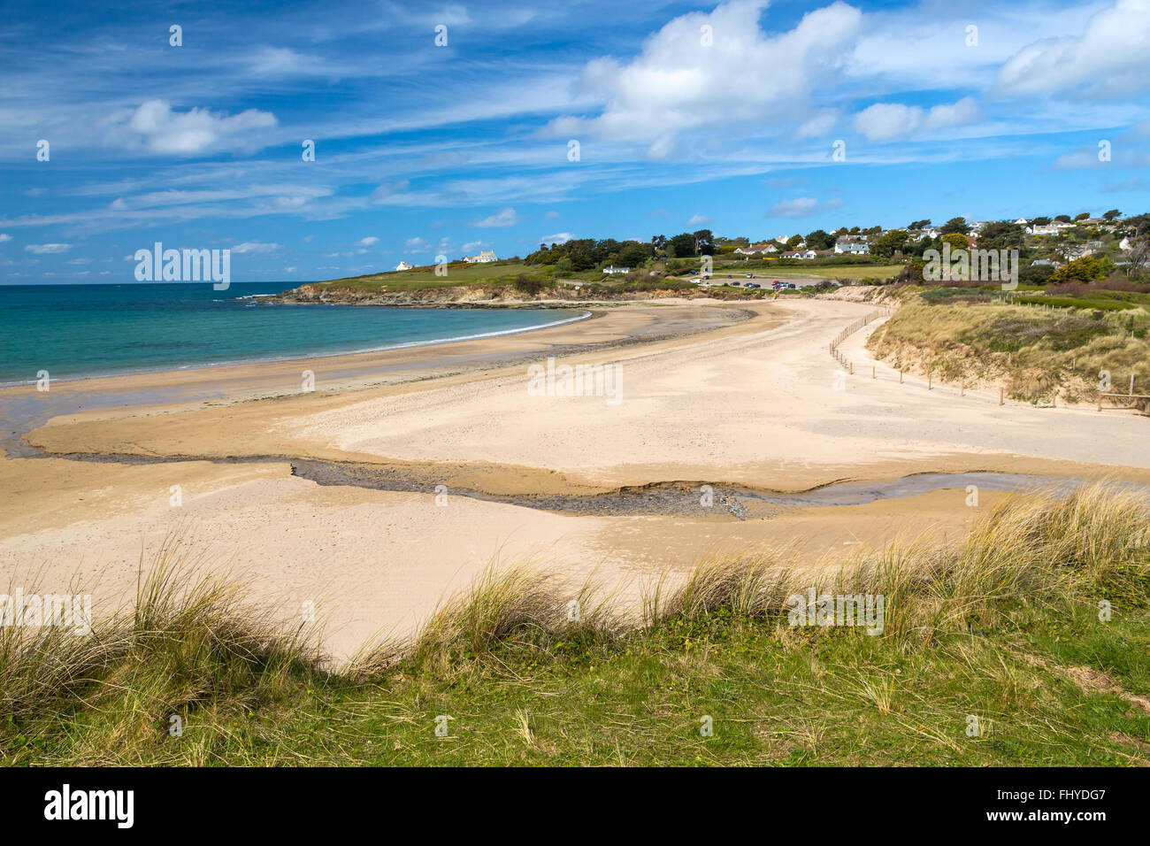 The beautiful golden sandy beach at Daymer Bay located on the River ...