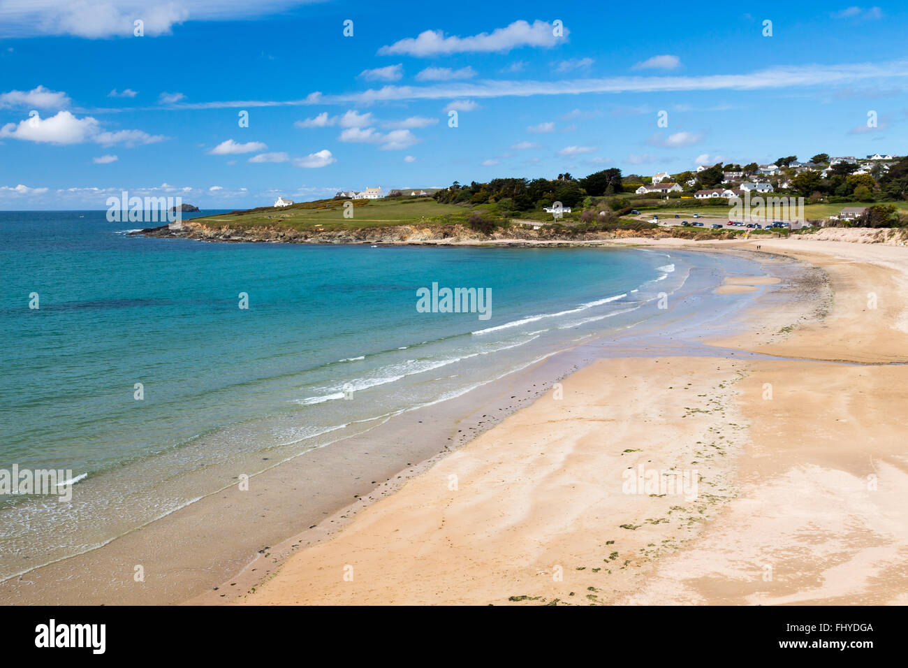 The beautiful golden sandy beach at Daymer Bay located on the River ...