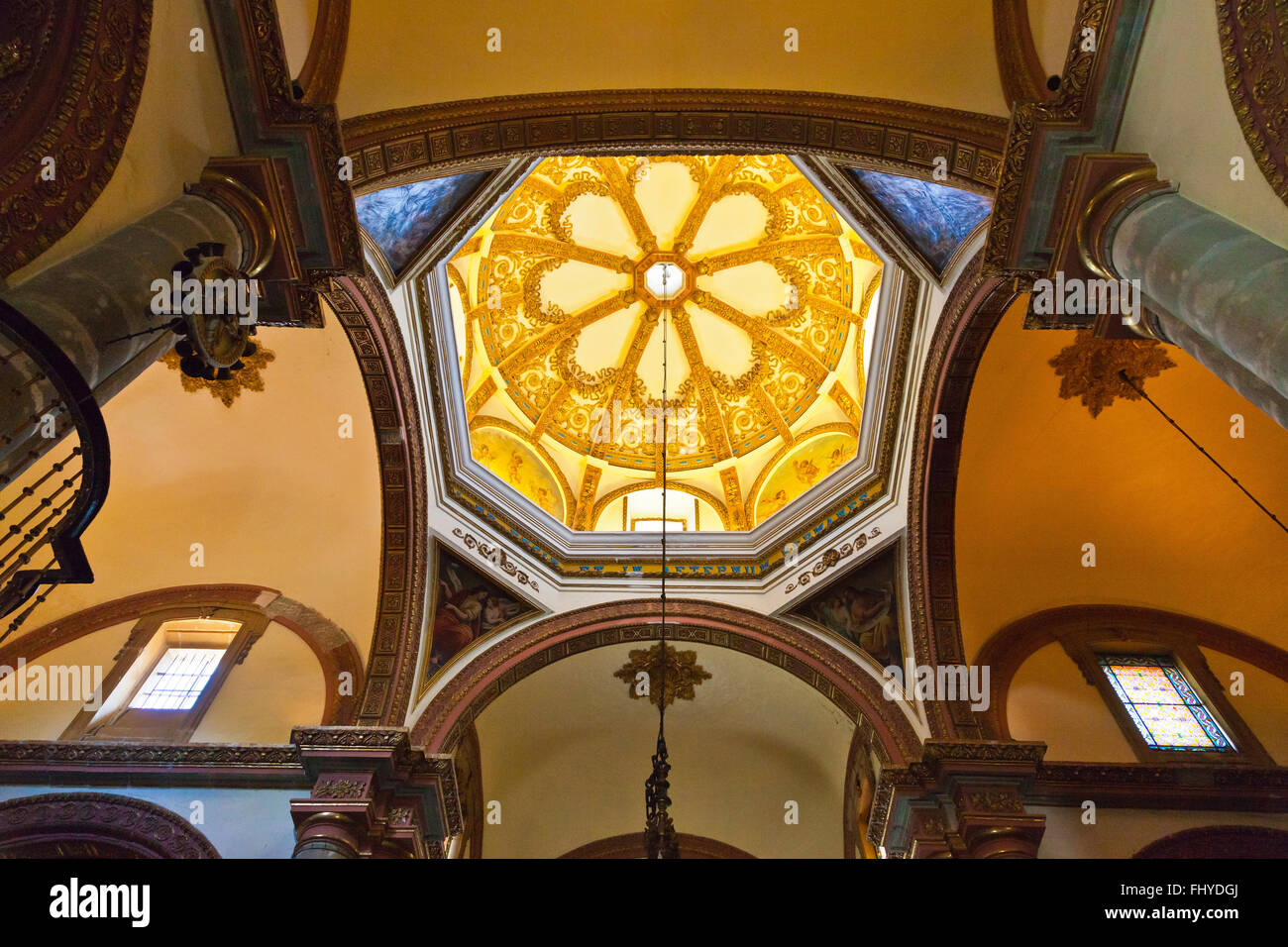 Domed ceiling in the OAXACAN CATHEDRAL - OAXACA, MEXICO Stock Photo - Alamy