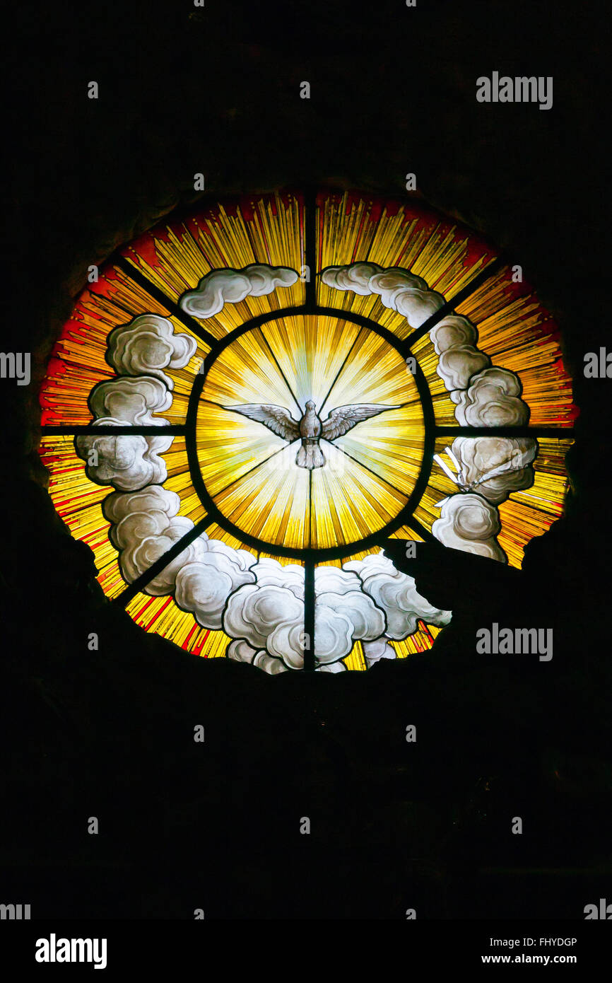 Simple Stained Glass Dove
