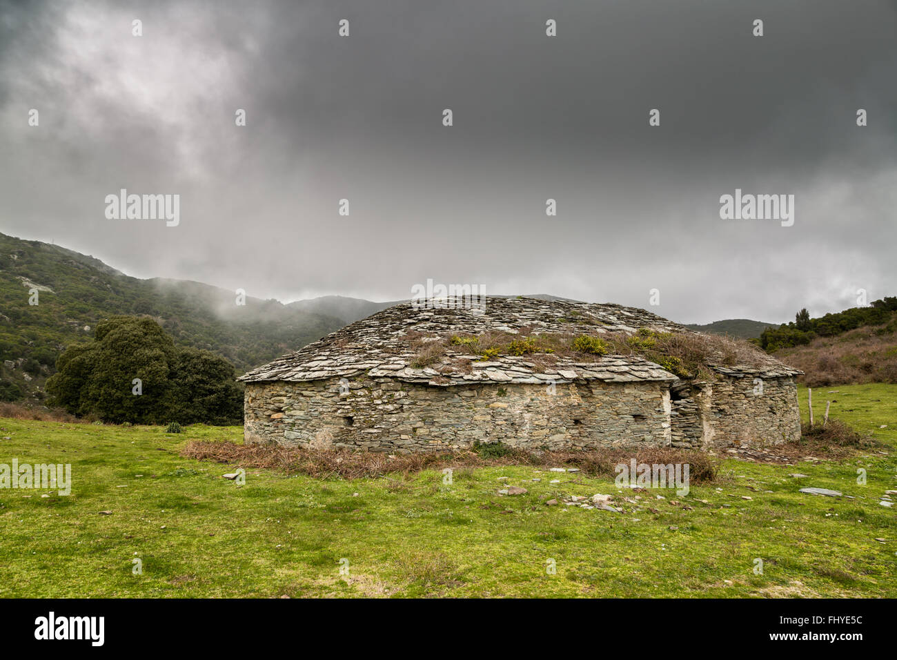 Glaciere ice storage building in the hills above Bastia in northern ...