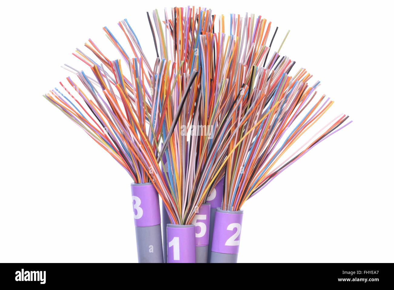 Stripped network cables, transmission of data in telecommunications ...