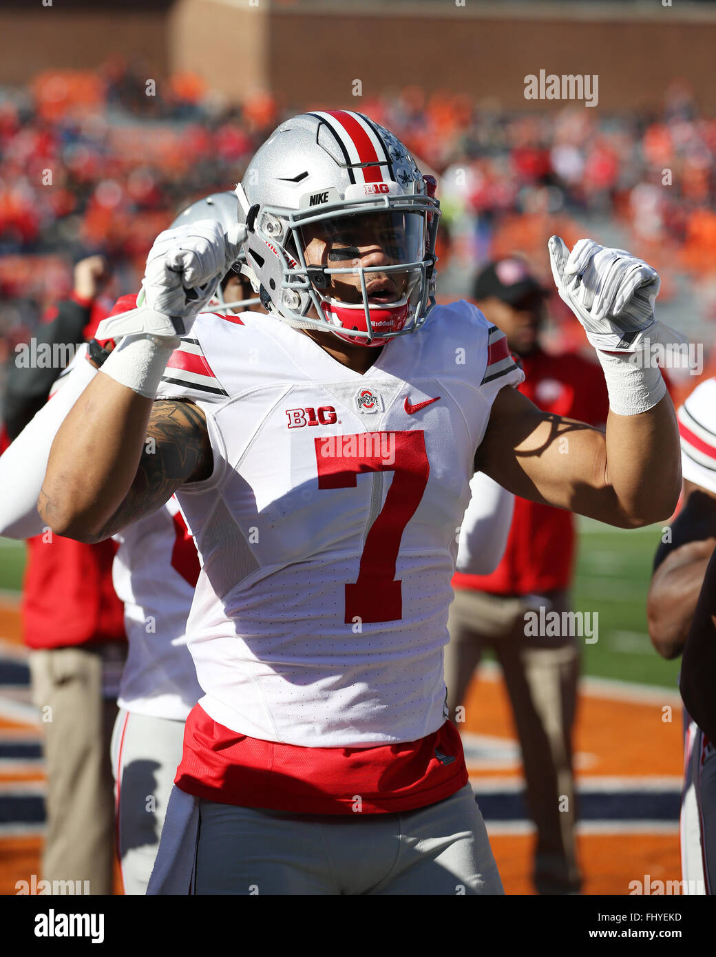 Ohio State Buckeyes running back Jalin Marshall (7) is seen during an ...