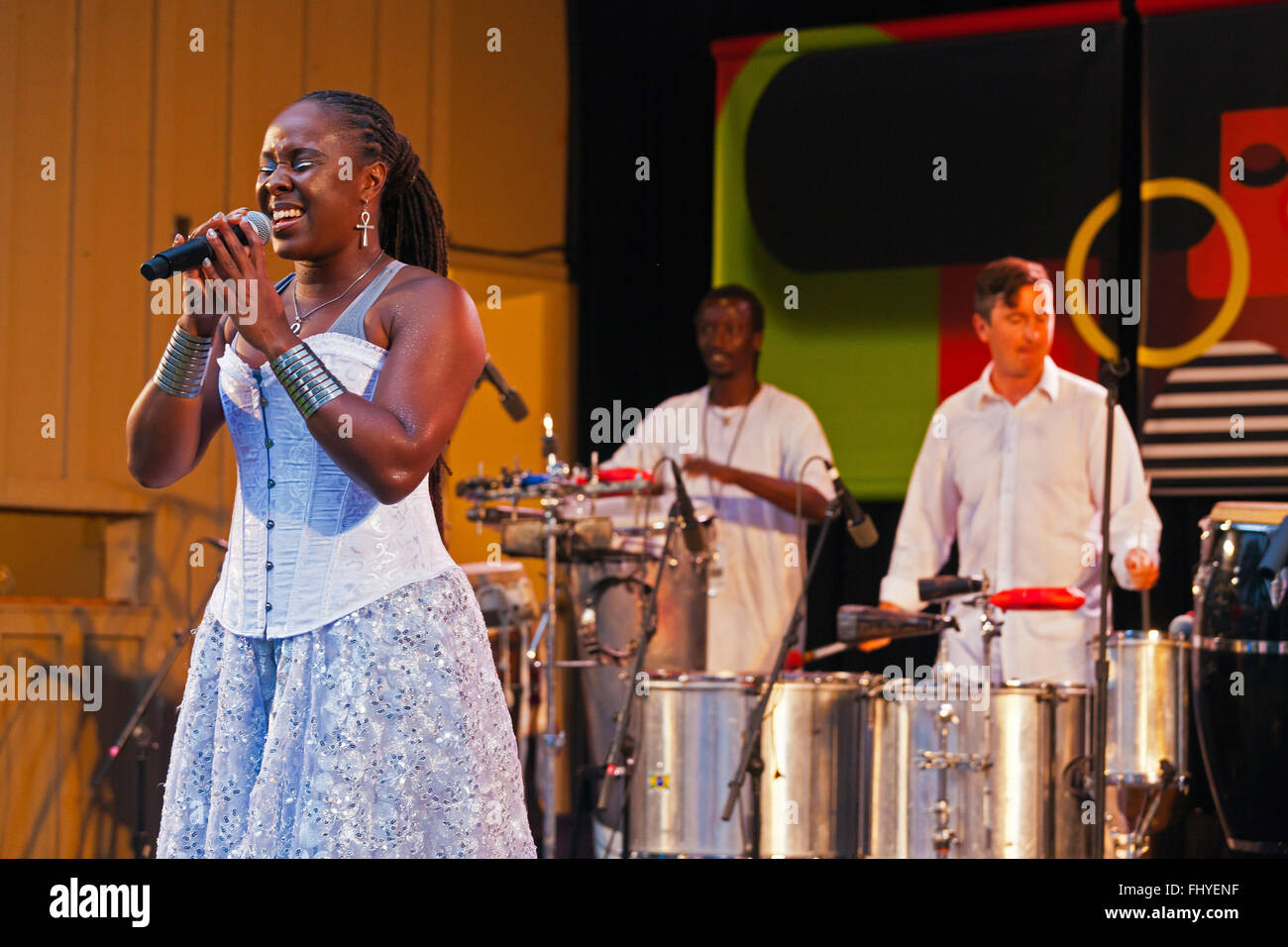 DANDA DA HORA sings with SAMBADA on the Garden Stage of the MONTEREY ...