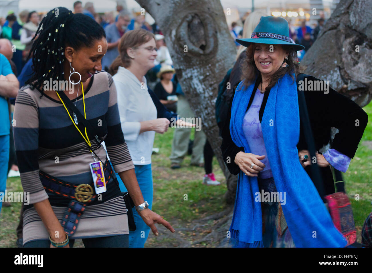 The crowd dances at the GARDEN STAGE during the MONTEREY JAZZ FESTIVAL ...