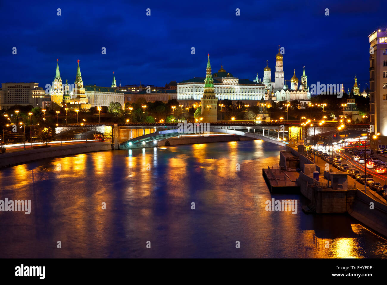 Moscow russia night view city hi-res stock photography and images - Alamy
