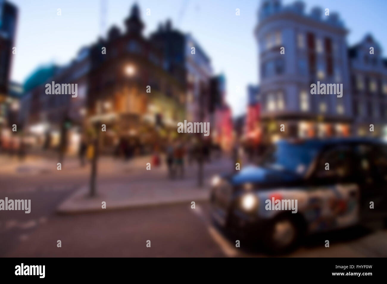 London, blurred city street, defocused background Stock Photo - Alamy