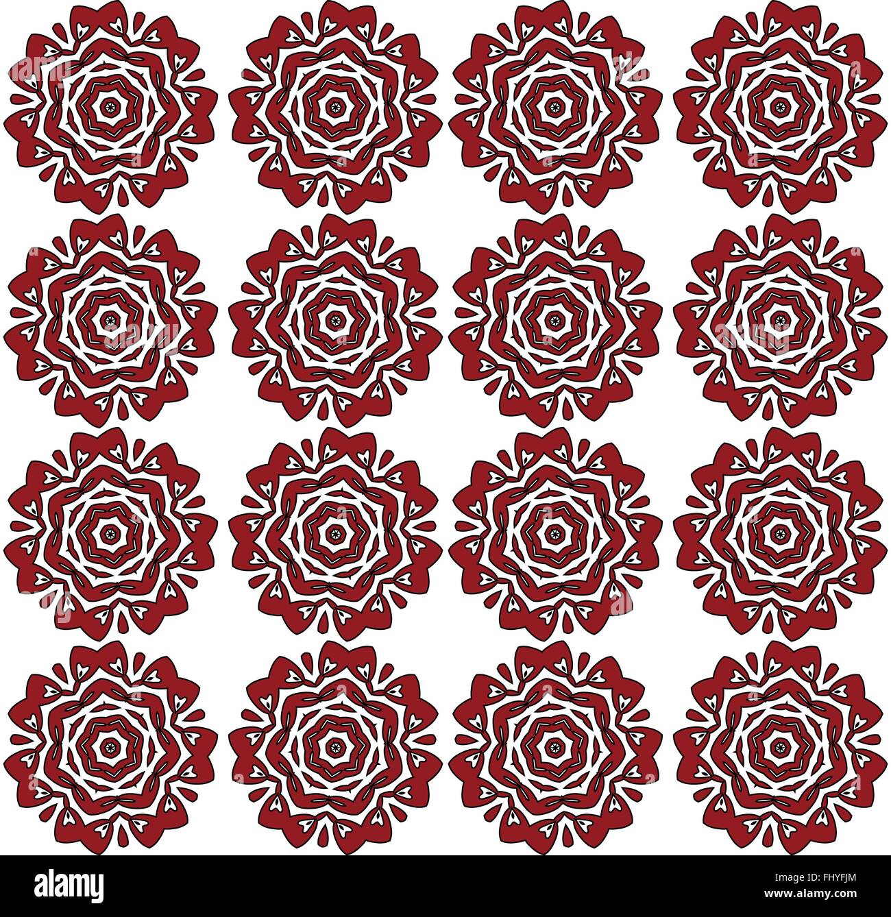 Red lace roses on white backdrop. Digital background vector seamless ...
