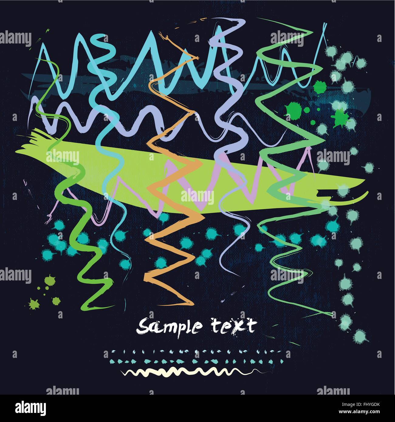 Splodge green paint and brush Stock Vector Images - Alamy
