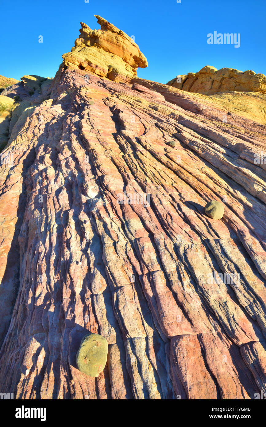 Colorful sandstone shapes and forms in Valley of Fire State Park in ...