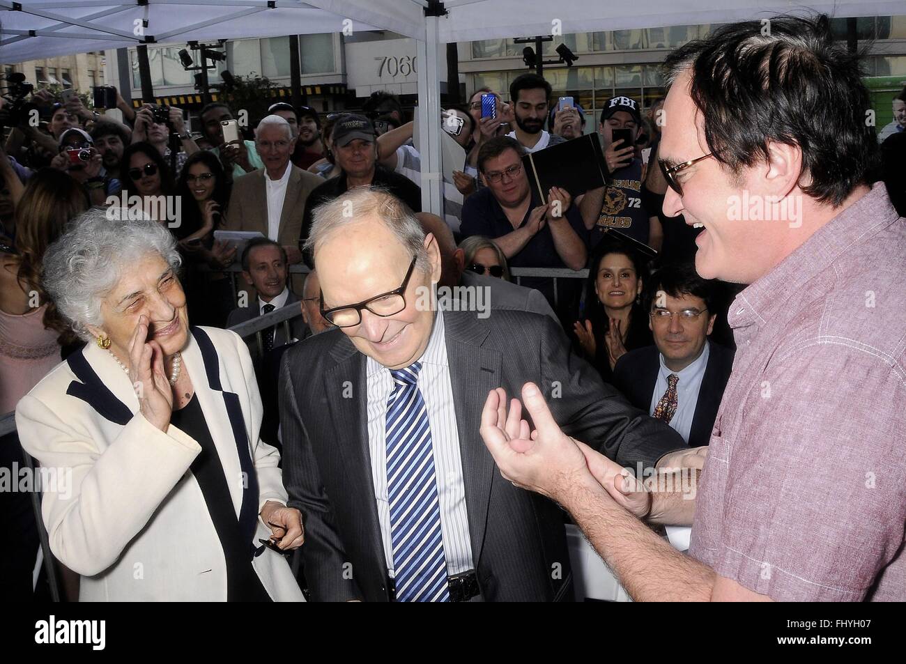 Los Angeles, CA, USA. 26th Feb, 2016. Maria Travia, Ennio Morricone ...