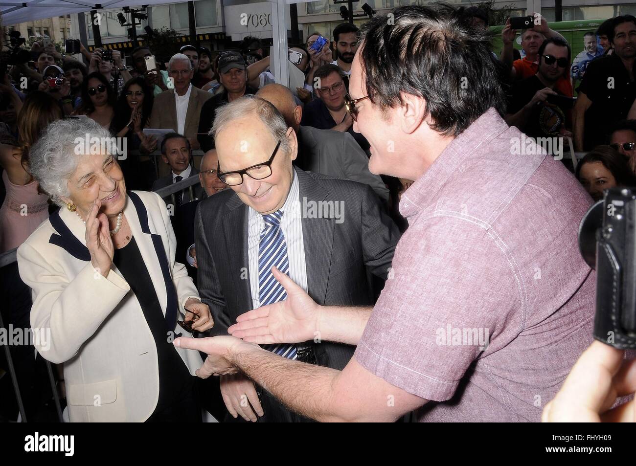 Los Angeles, CA, USA. 26th Feb, 2016. Maria Travia, Ennio Morricone ...
