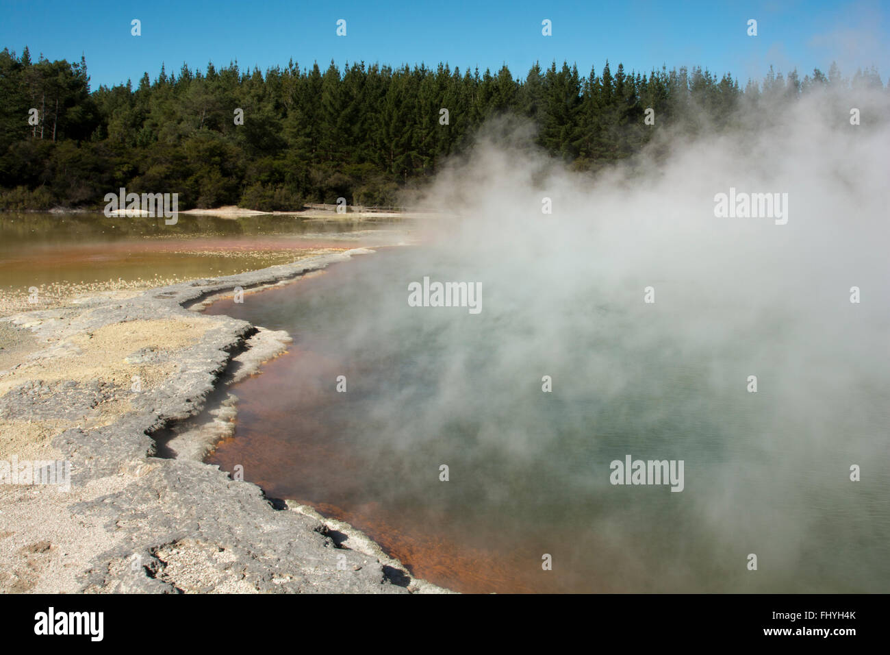 The Champagne Pool is with 65 meters diameter and 62 meters depth the ...