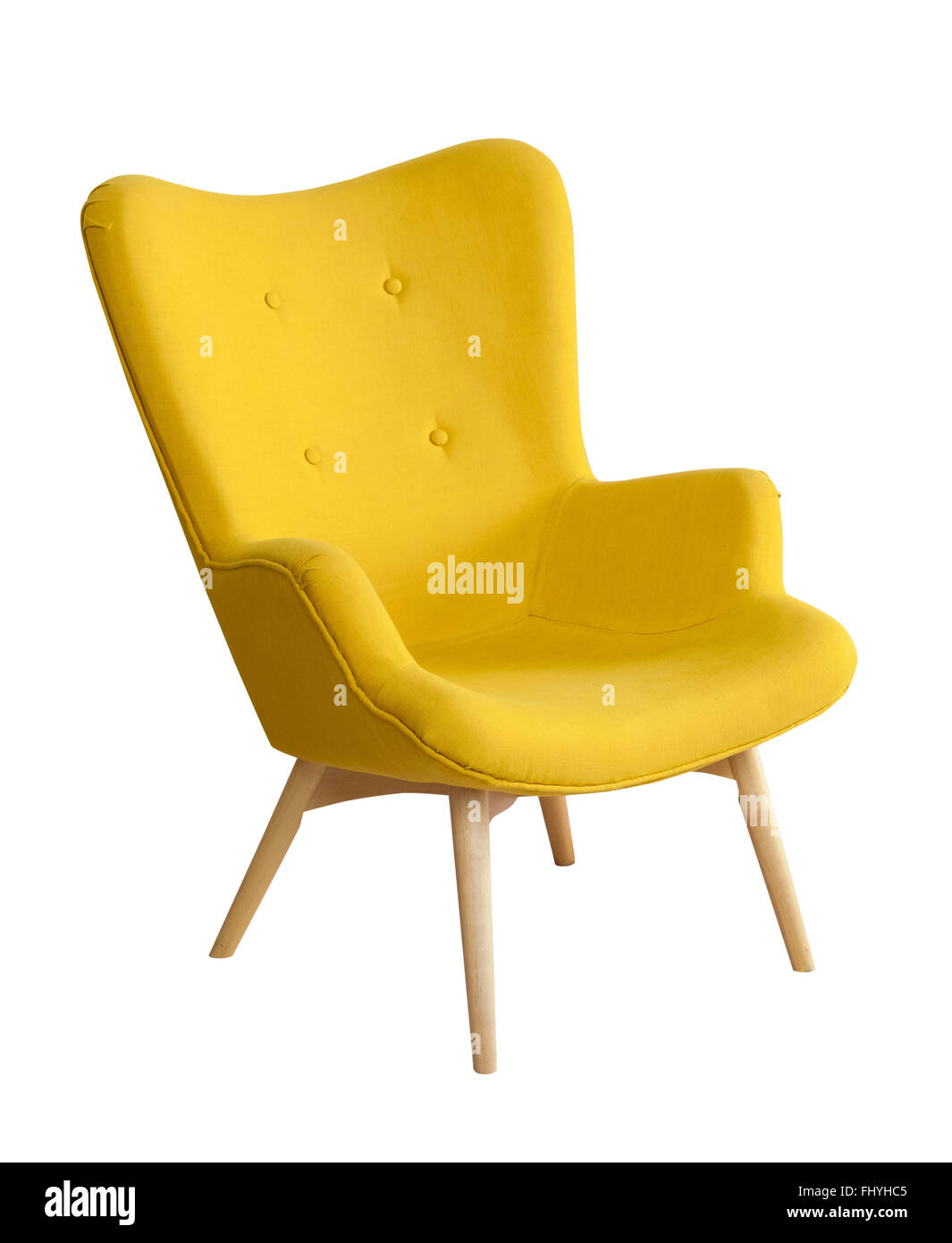 Yellow modern chair Stock Photo - Alamy