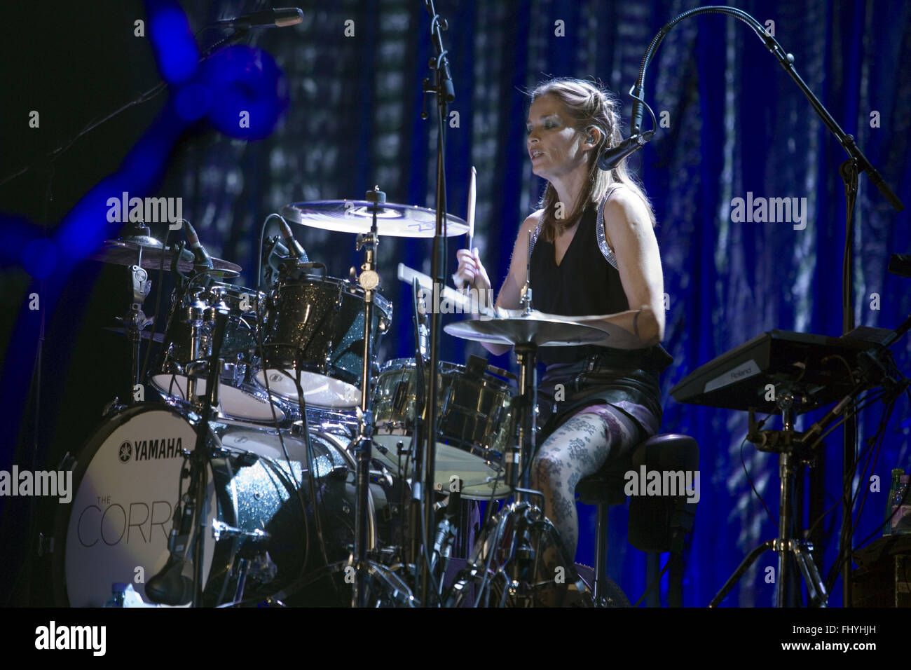 The Corrs performing live on stage at the SSE Hydro at the SECC in ...