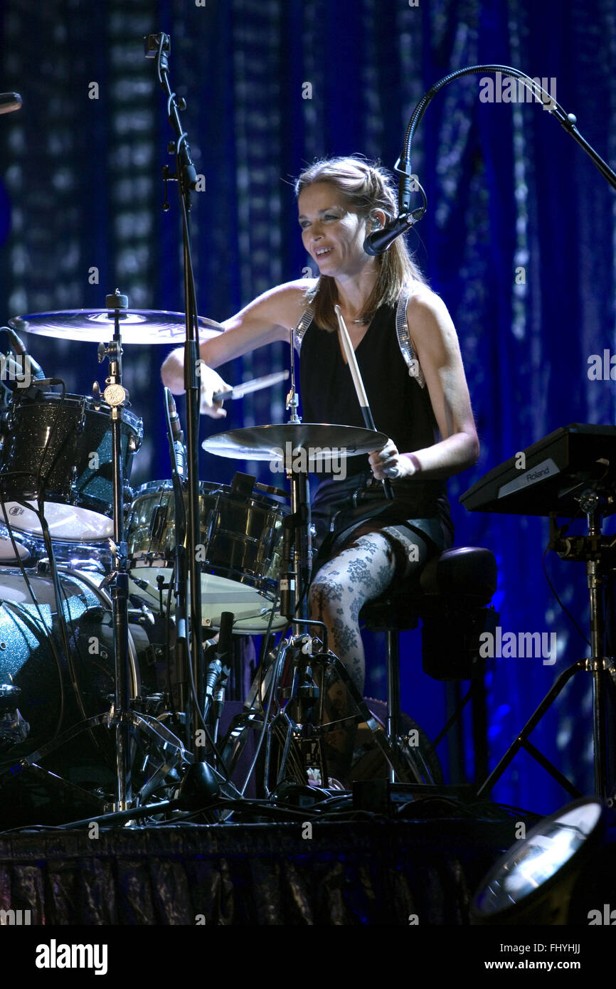 The Corrs performing live on stage at the SSE Hydro at the SECC in ...