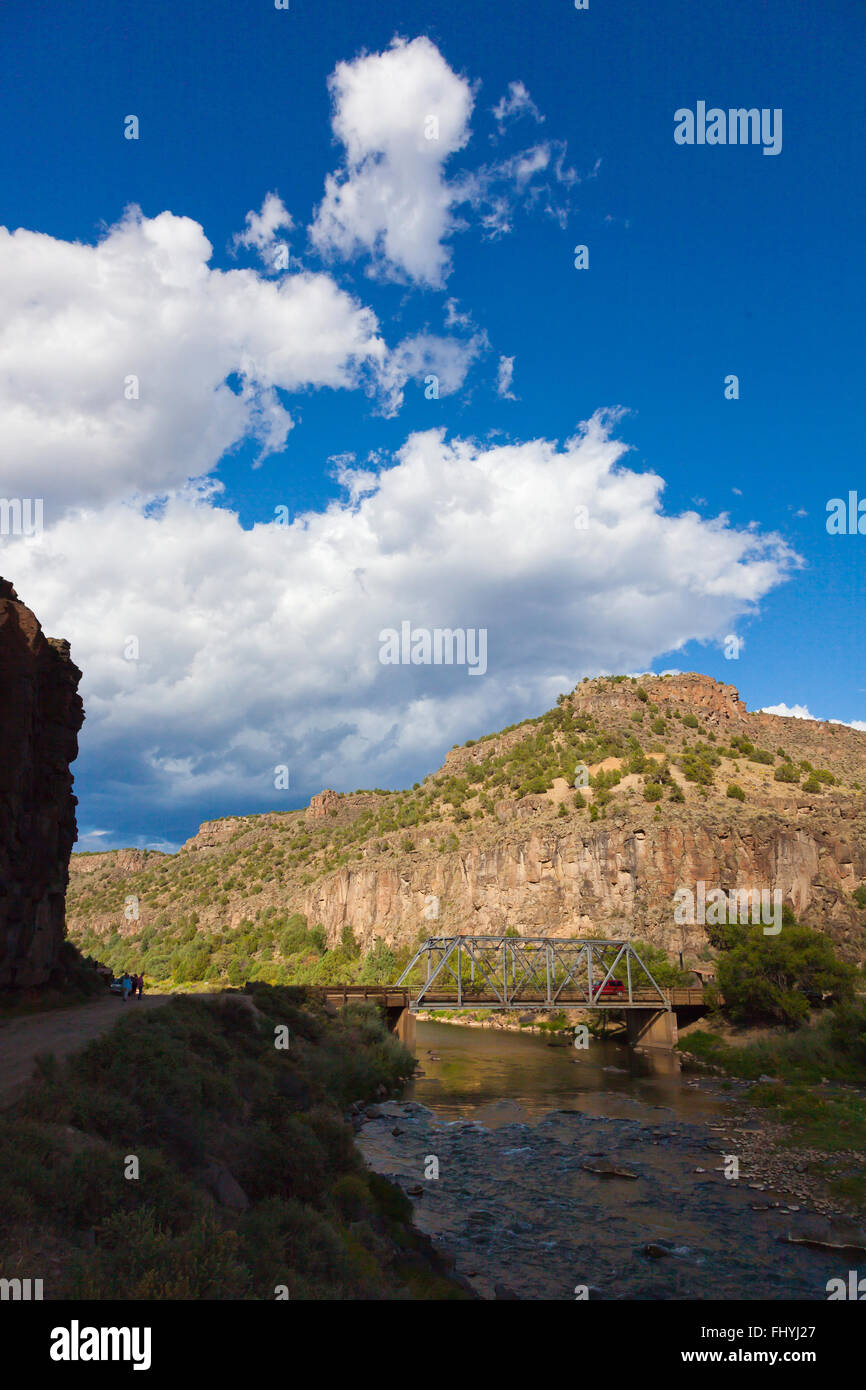 The RIO GRANDE RIVER runs through the TAOS GORGE under the JOHN DUNN ...