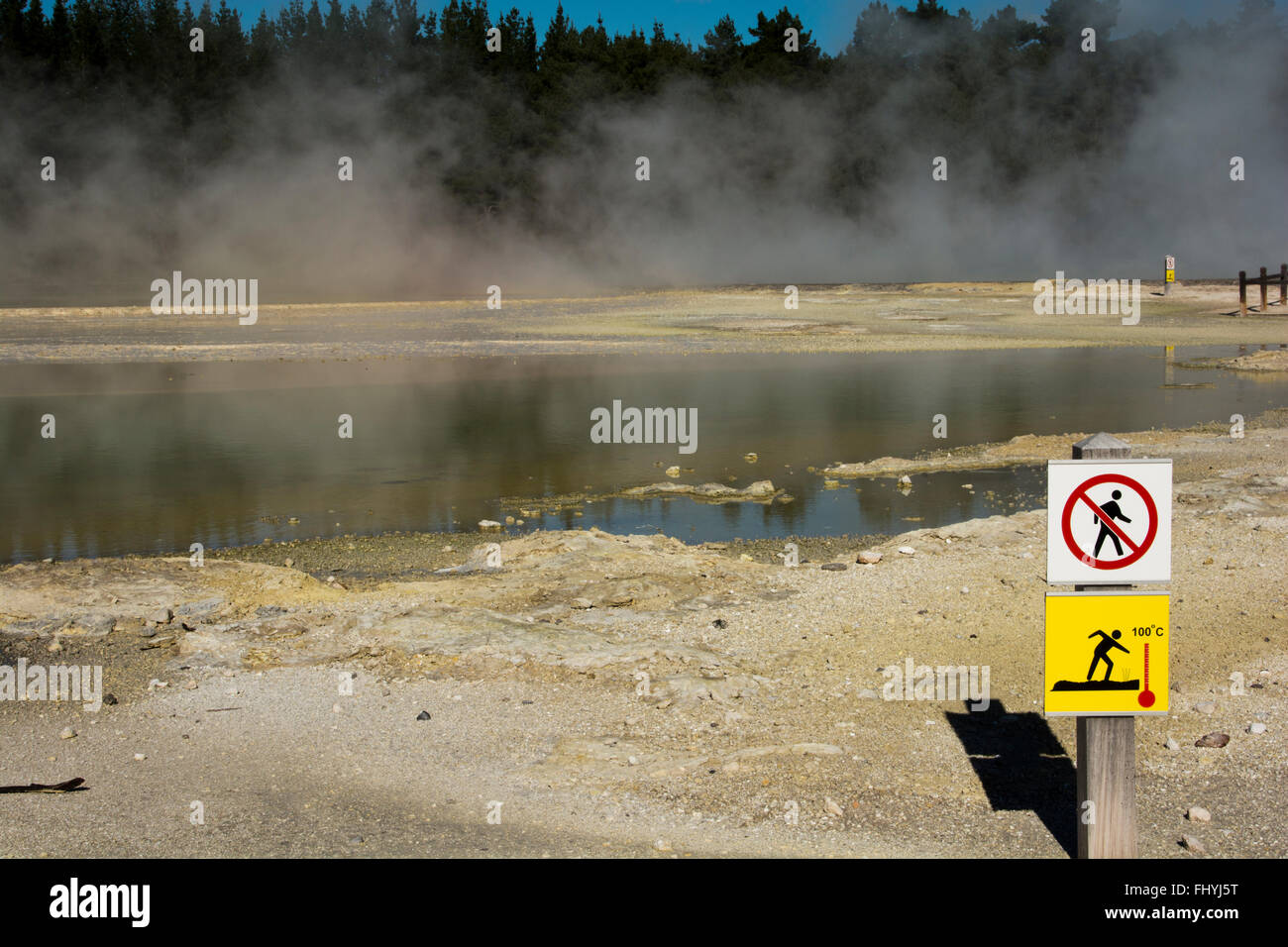 The Champagne Pool is with 65 meters diameter and 62 meters depth the ...