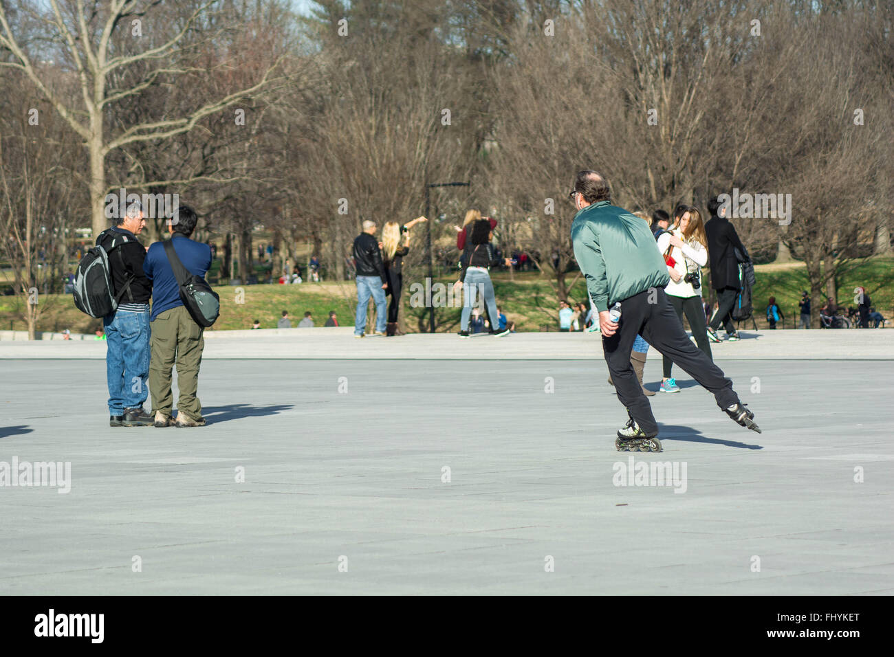A man roller blading in Washington DC Stock Photo - Alamy