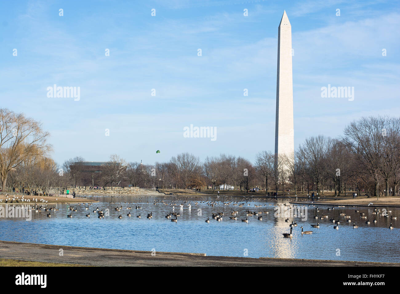 Reflection of National Monument in the water Stock Photo - Alamy