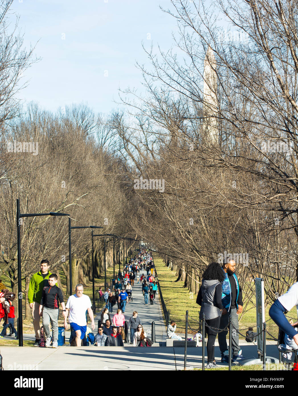 People strolling down the street in Washington DC Stock Photo - Alamy