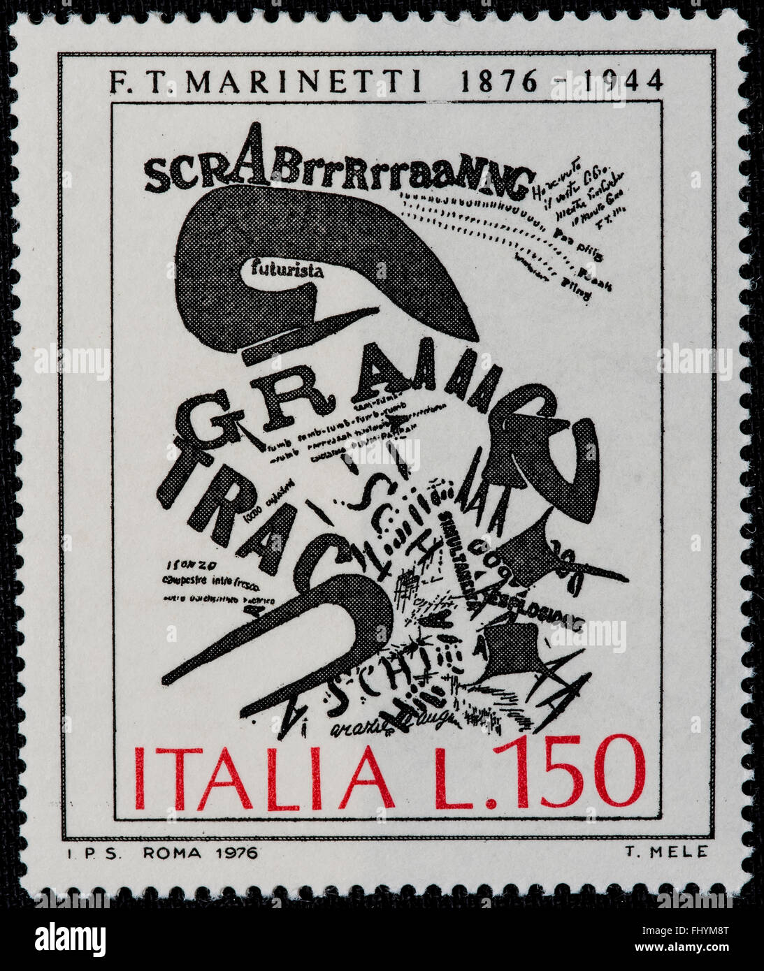 Marinetti italian stamp hi-res stock photography and images - Alamy
