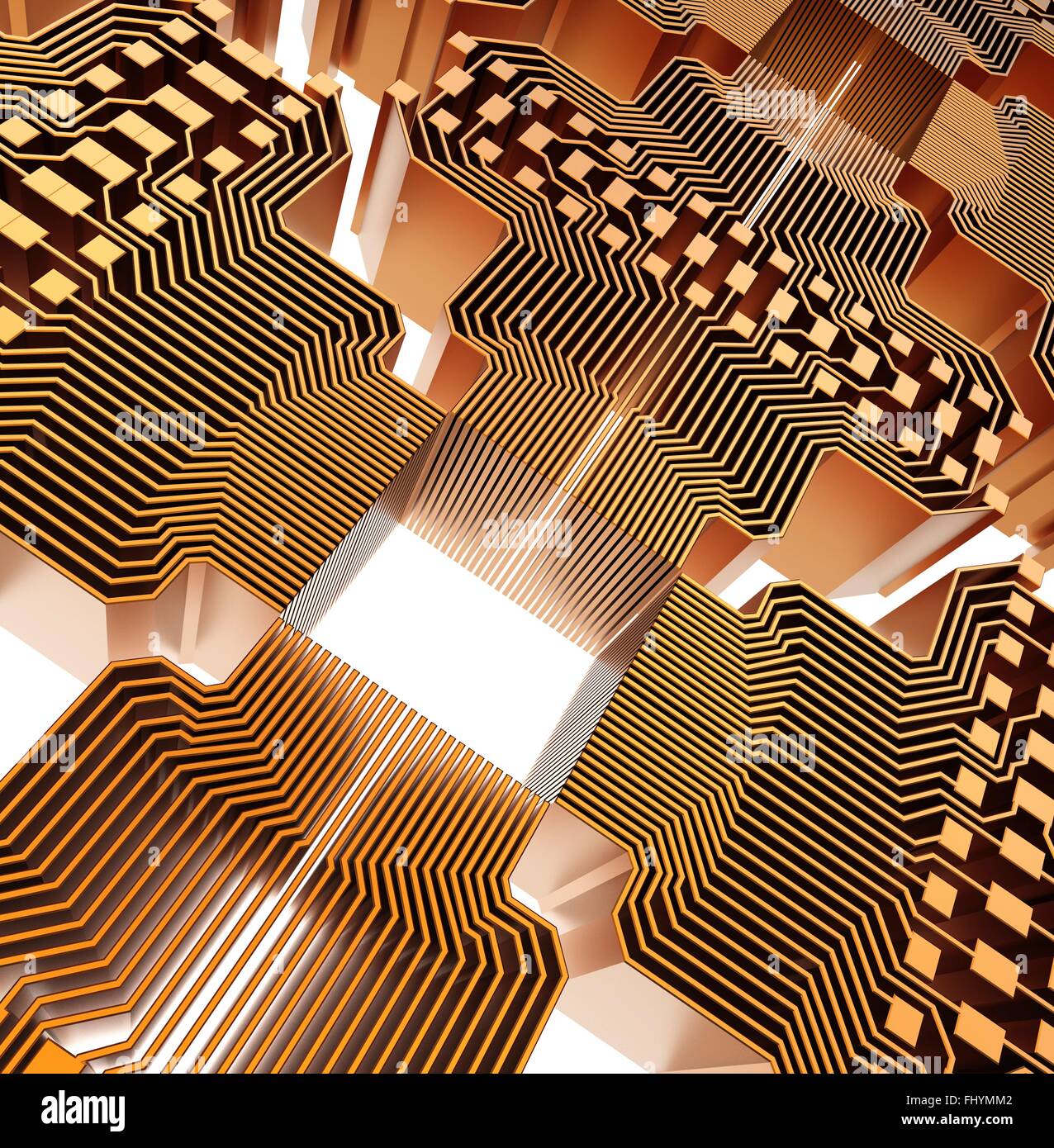 Quantum computer. Conceptual computer artwork of electronic circuitry ...