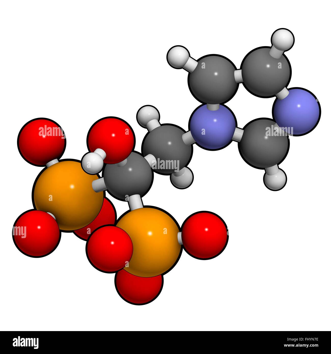 Zoledronic acid (zoledronate) osteoporosis drug molecule ...