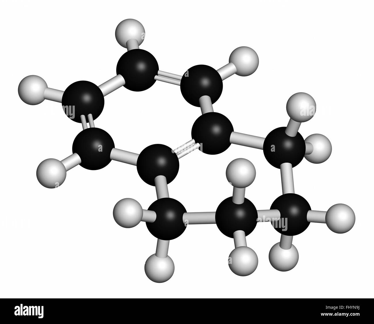 Tetralin solvent molecule Atoms are represented as spheres and are ...