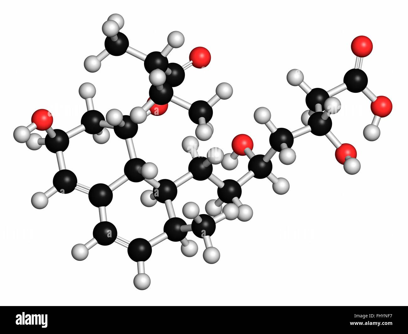 Cholesterol molecular model atoms represented hi-res stock photography ...
