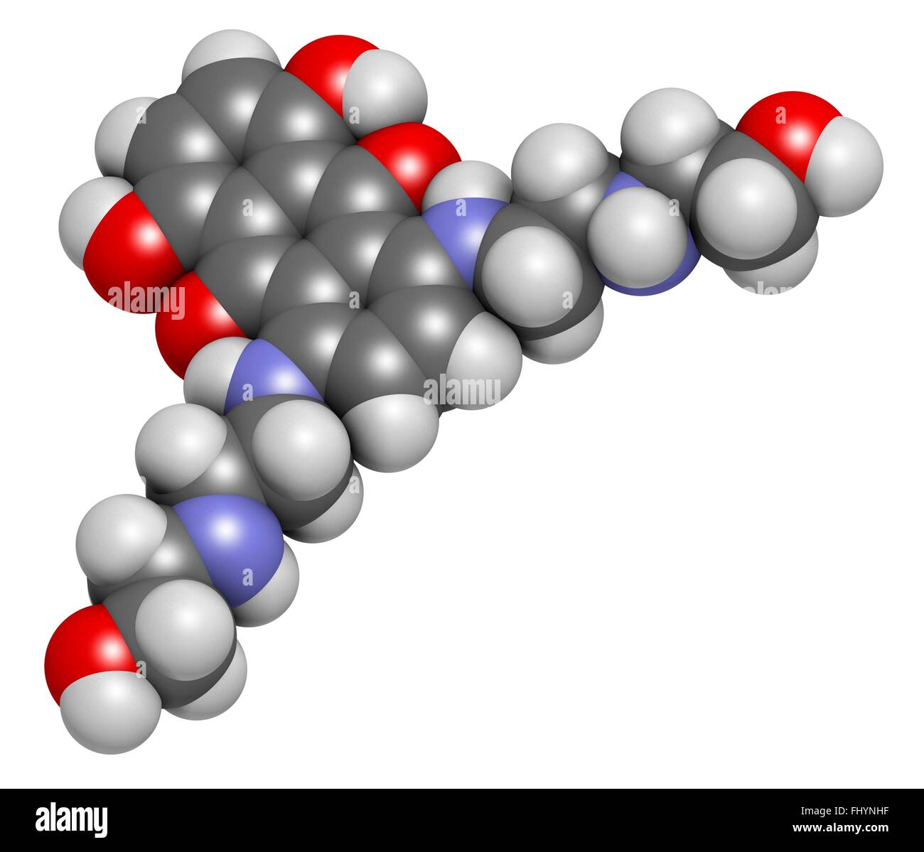 Mitoxantrone cancer drug molecule hi-res stock photography and images ...