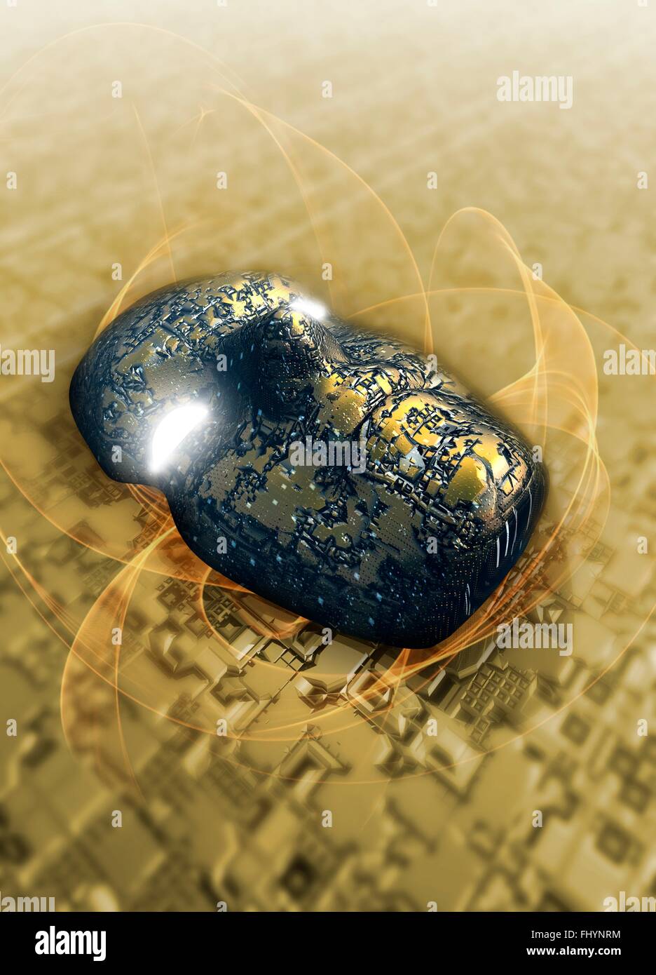 Face with circuit boards, illustration Stock Photo - Alamy