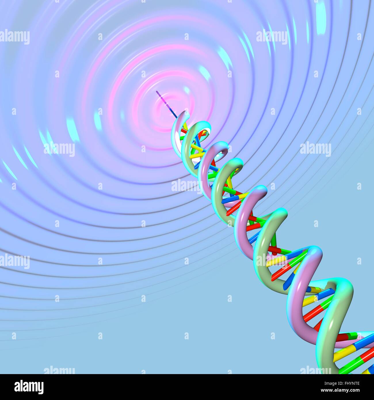 DNA (Deoxyribonucleic acid) tower, illustration Stock Photo - Alamy