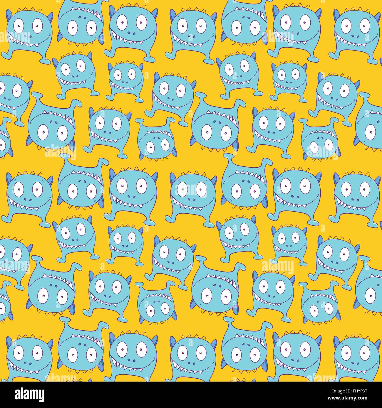 Monster pattern design. Vector illustration Stock Vector Image & Art ...
