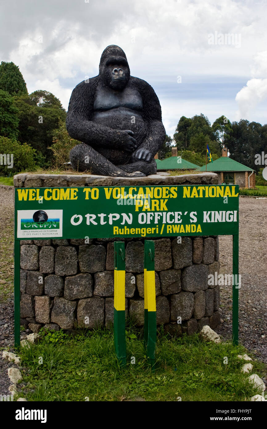 Entrance to VOLCANOES NATIONAL PARK which is the home of the largest ...
