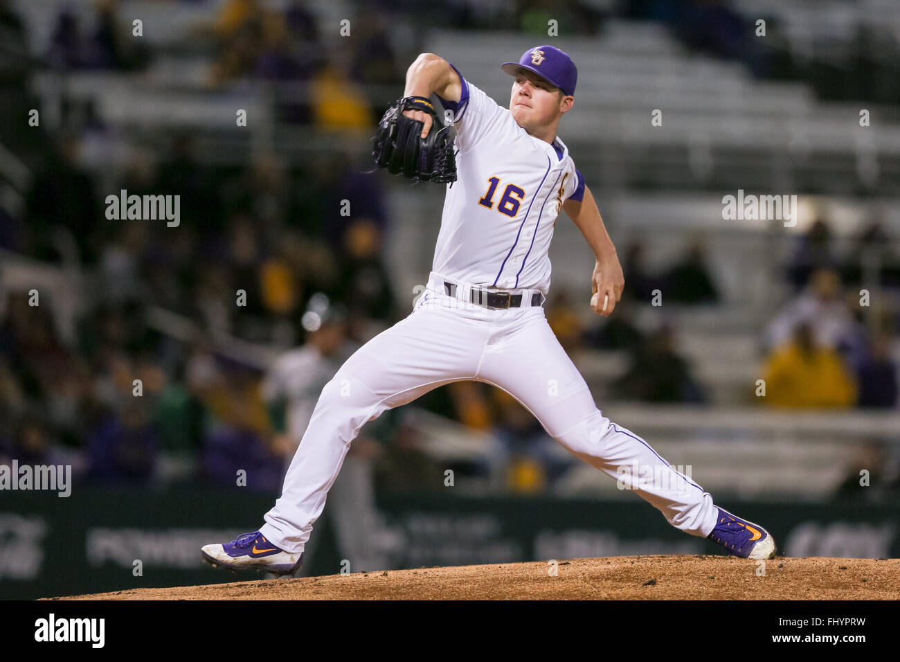 Baton Rouge, LA, USA. 26th Feb, 2016. LSU Tigers pitcher Jared Poche ...