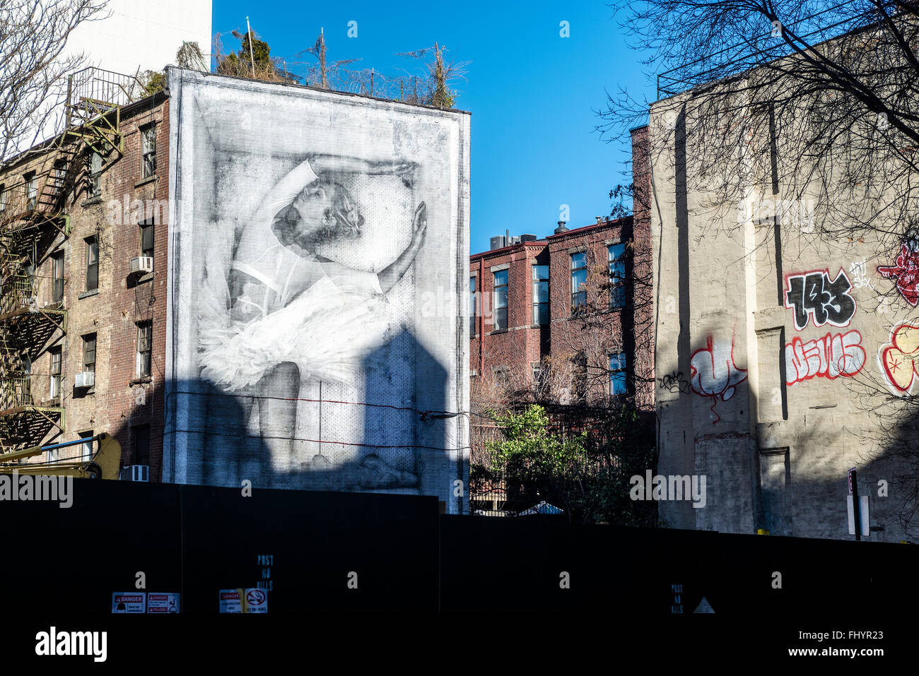 New York, NY - French Graffiti Artist JR's portrait of ballerina ...