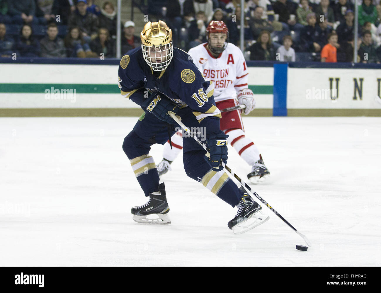 South Bend, Indiana, USA. 26th Feb, 2016. Notre Dame center Connor ...