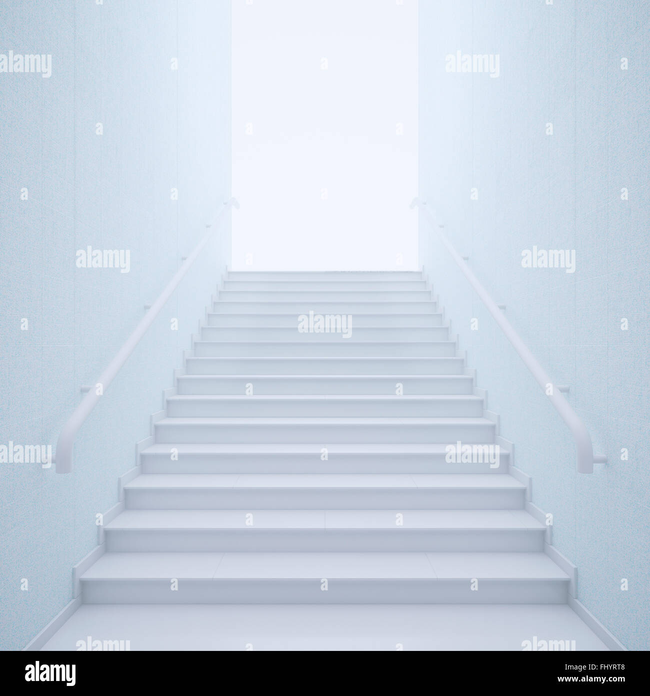 3D Rendering, staircase, bright, upwards Stock Photo - Alamy
