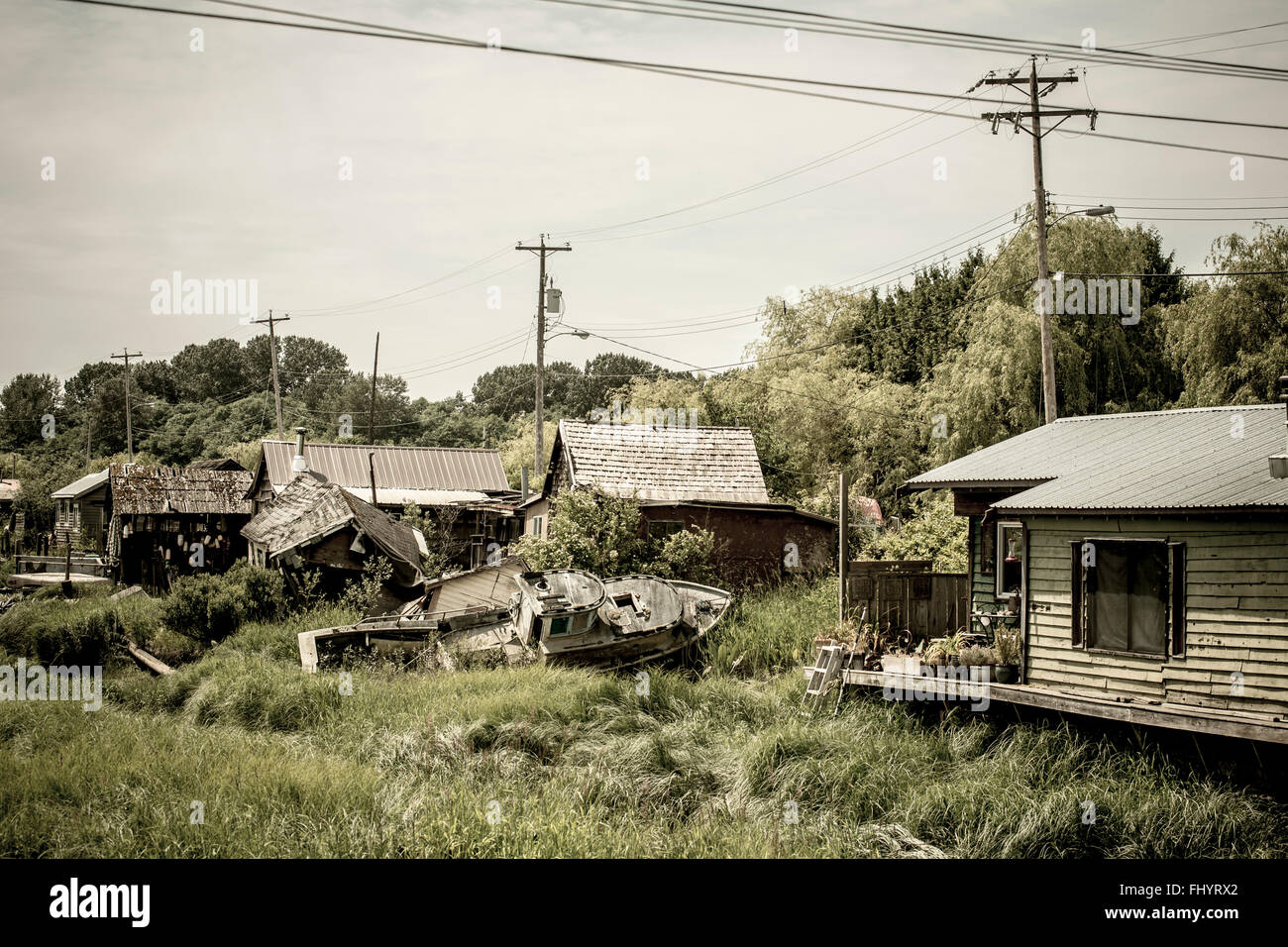 Canada, British Columbia, fishing village Finn Slough Stock Photo - Alamy