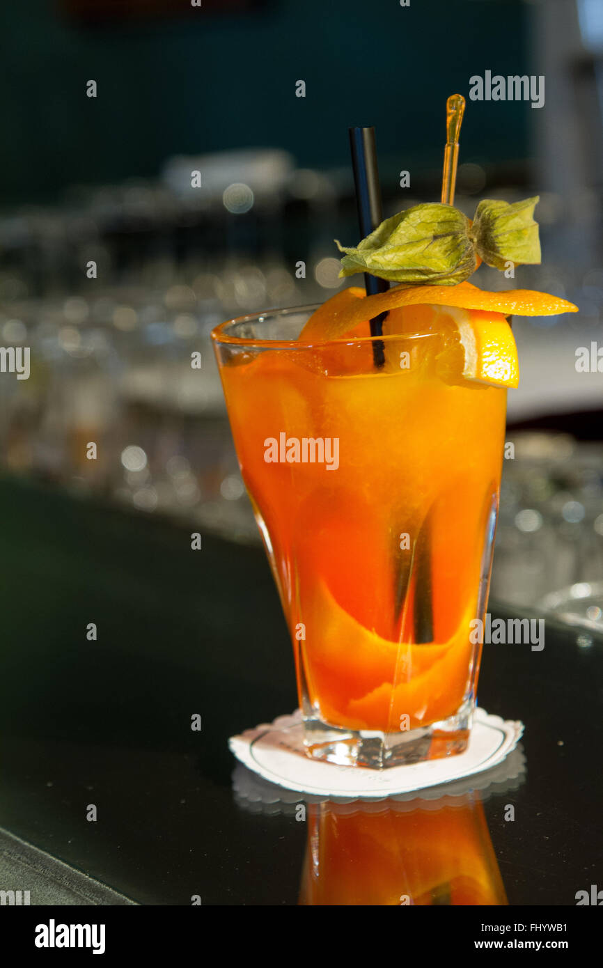 Orange vodka cocktail Stock Photo - Alamy