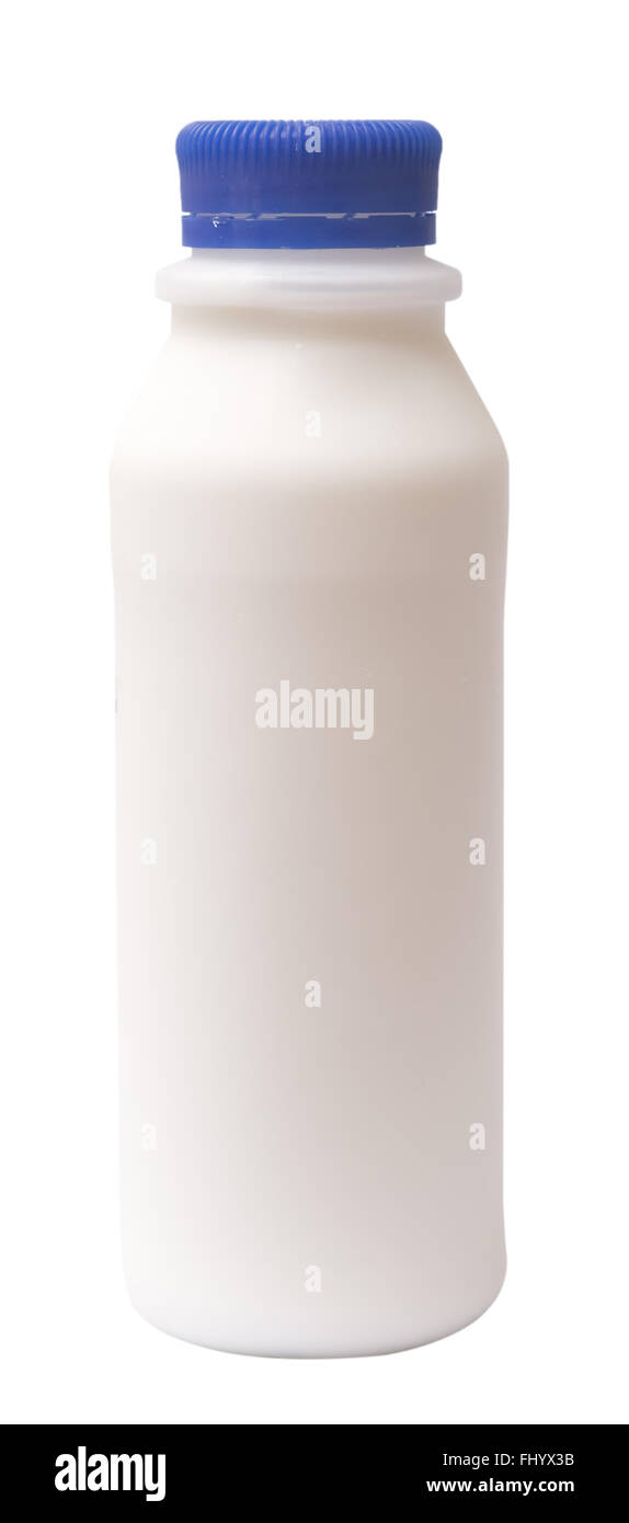 plastic bottle milk isolated on white background Stock Photo - Alamy