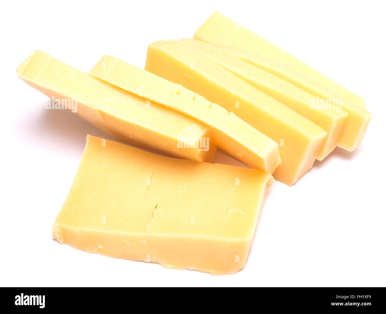 pieces of cheese isolated on white background Stock Photo - Alamy