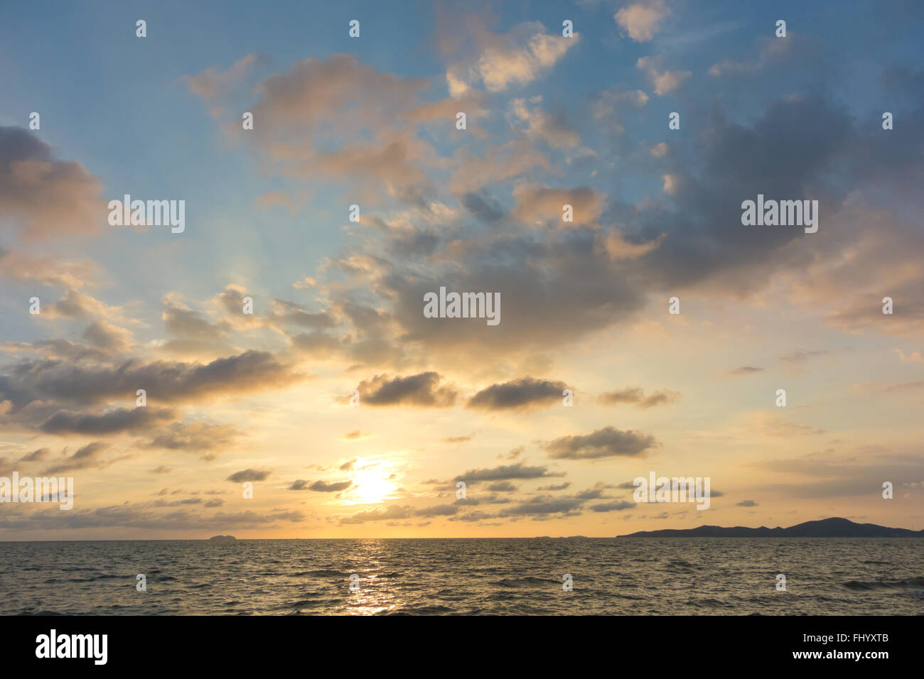 image of sunset over sea Stock Photo - Alamy