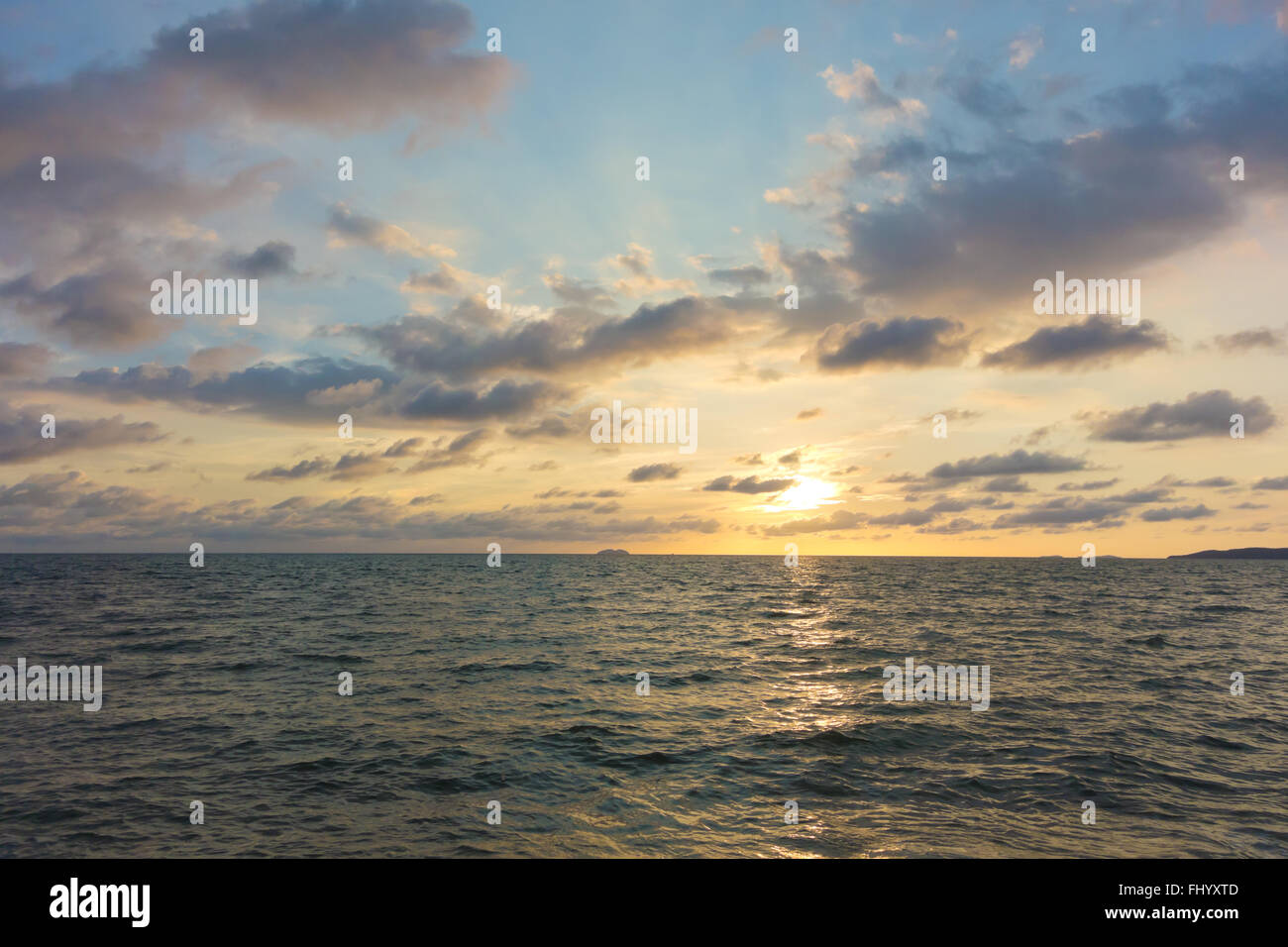 image of sunset over sea Stock Photo - Alamy