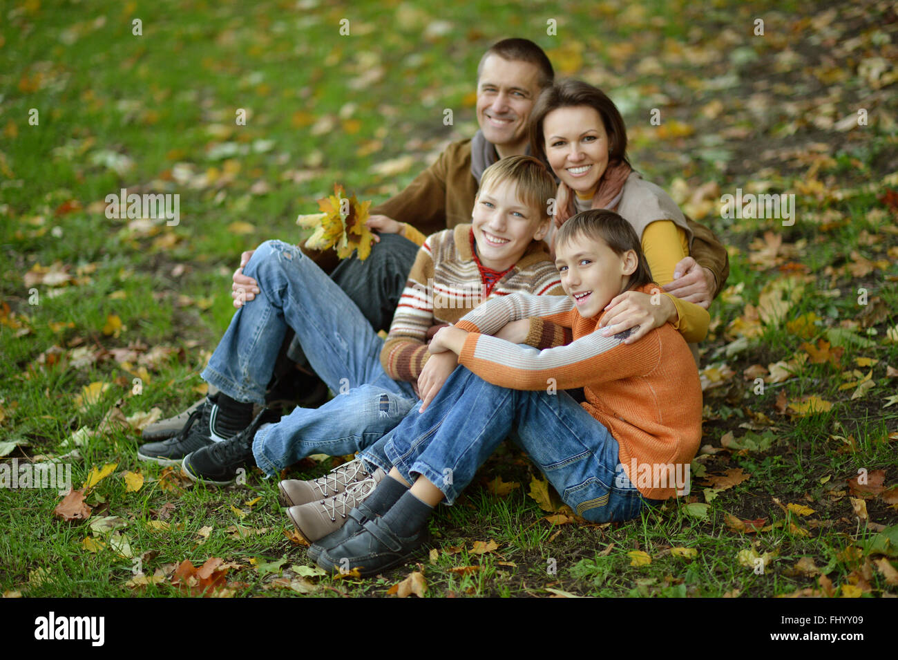 beautiful happy family Stock Photo - Alamy