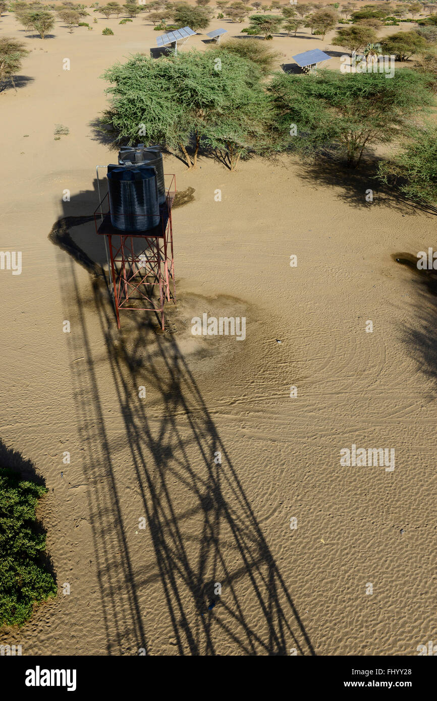 KENYA, Lodwar, water tank and solar panel for NAPUU drip irrigation ...