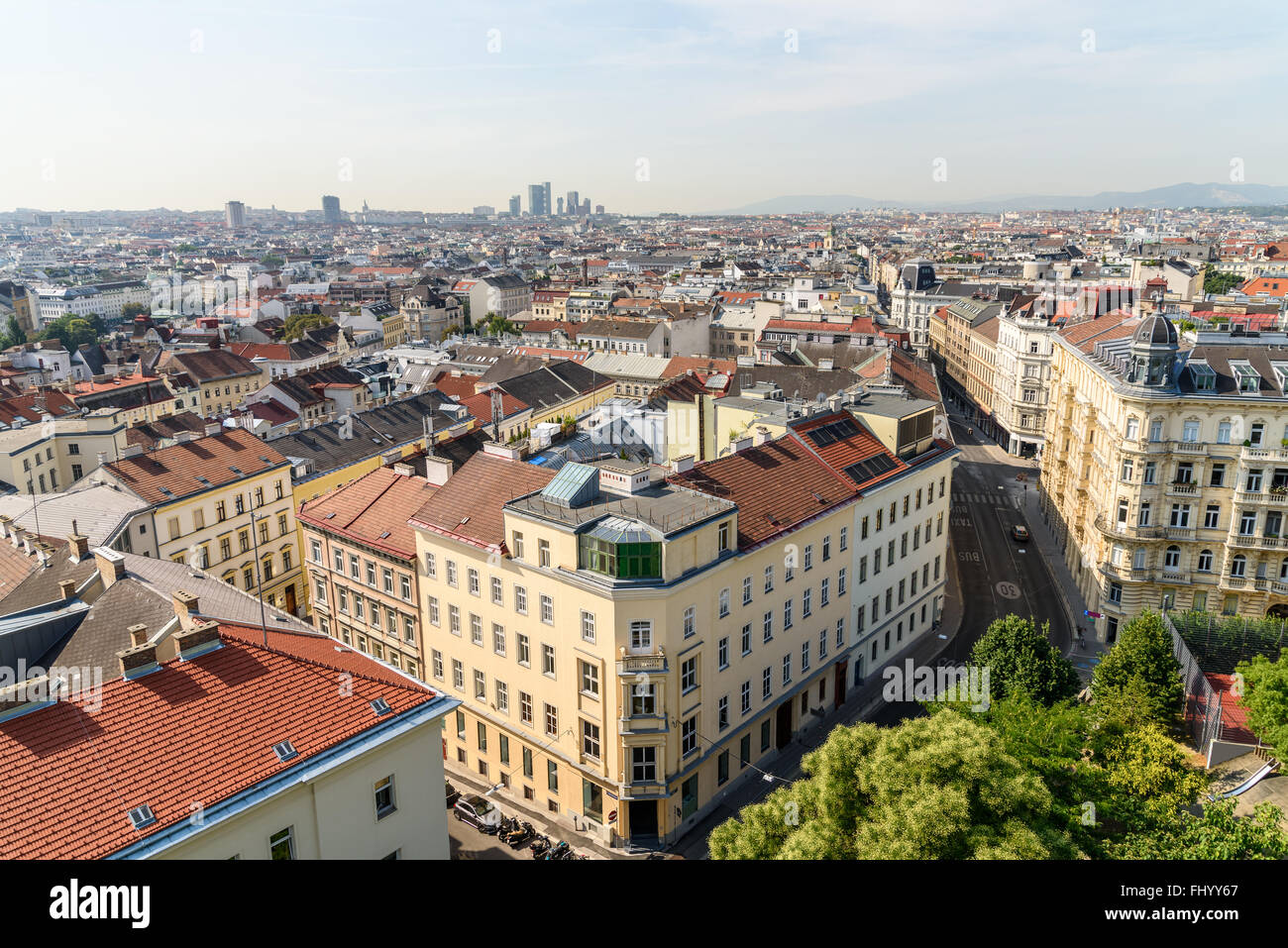 Aerial View Of Vienna City Skyline Stock Photo - Alamy