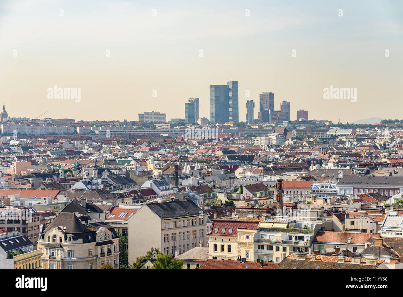 Aerial View Of Vienna City Skyline Stock Photo - Alamy