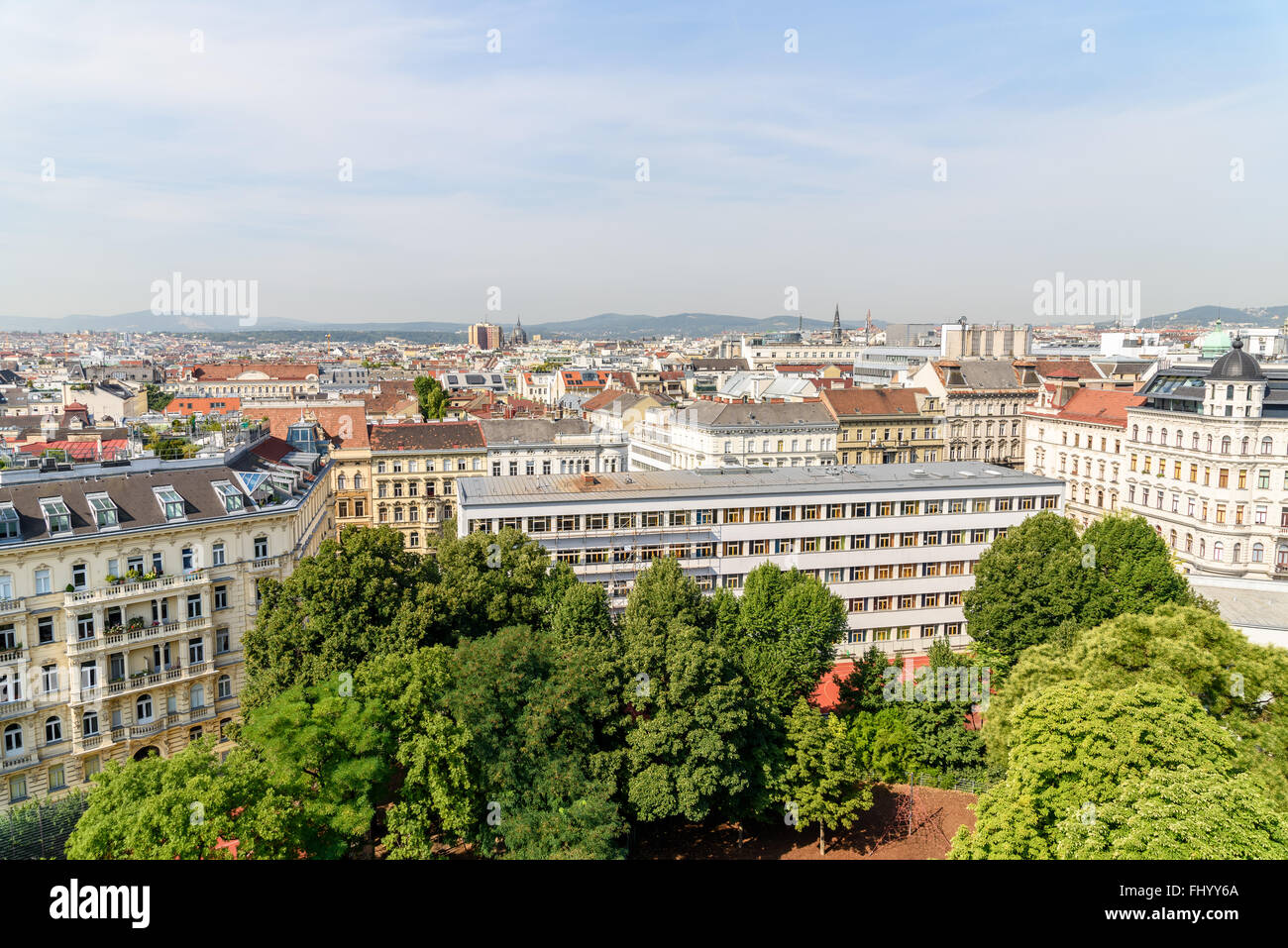Aerial View Of Vienna City Skyline Stock Photo - Alamy